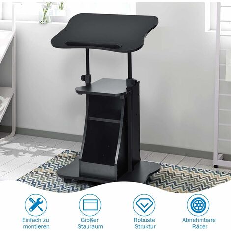 GOPLUS Laptoptisch hoehenverstellbar, Lift Computer Table Computertisch ...