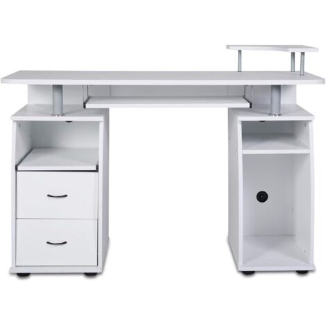 GOPLUS Computertisch, Schreibtisch, Bürotisch mit Tastaturauszug ...