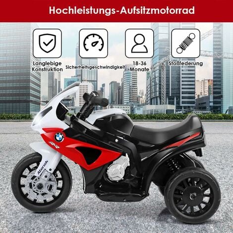 GOPLUS Kindermotorrad, BMW Kinderfahrzeug mit Musik & Lichter ...