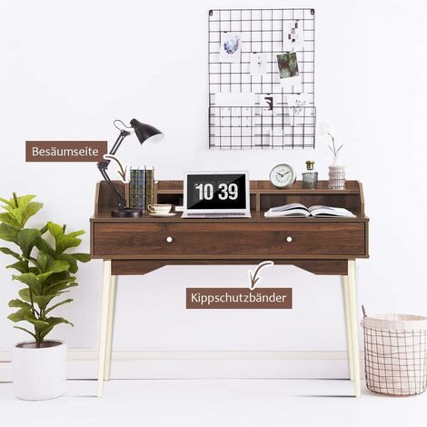 GOPLUS Schreibtisch, Computertisch Schminktisch mit Schublade ...