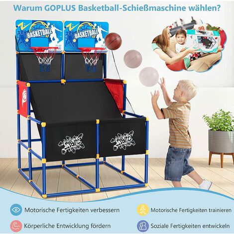 GOPLUS Basketball-Arcade-Spiel für Kinder, Basketball-Schießstand mit 2 ...