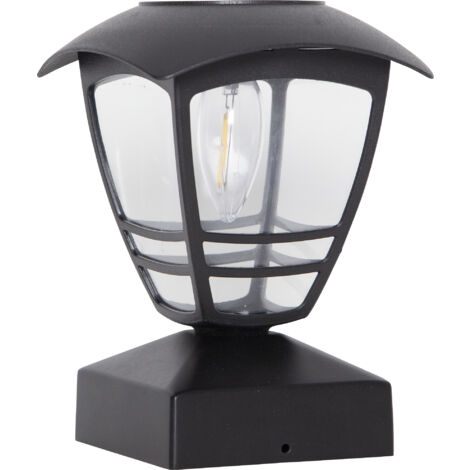 LED-Solar-Pfosten/Wegleuchte "Felix", ca. 14x19cm, schwarz