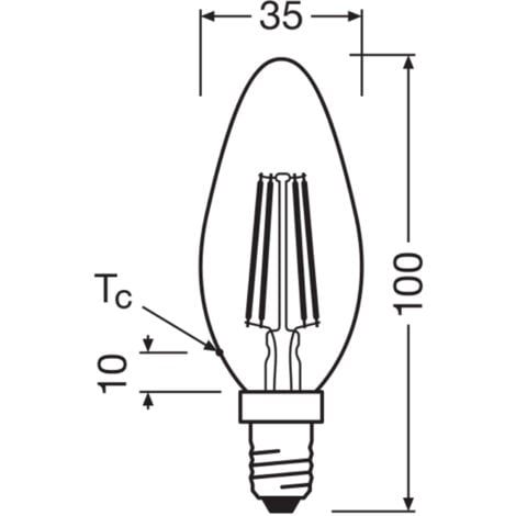 Ampoule LED OSRAM SUPERSTAR+ CLASSIC B FIL 40, 2,9W, 470lm