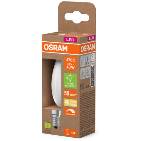 Ampoule LED OSRAM SUPERSTAR+ CLASSIC B GLFR 40, 2,9W, 470lm