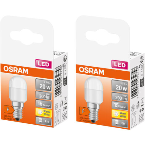 OSRAM LED SPECIAL T26 / Ampoule LED E14, 2,30 W, 20-W-remplacement, givré, Angle de rayonnement ...