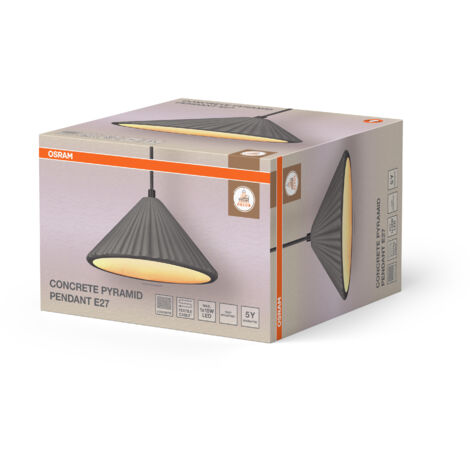 OSRAM Suspension en béton DECOR Concrete Pyramid pour un éclairage d ...