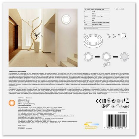 LEDVANCE Applique et plafonnier LED avec éclairage contrôlable via interrupteur mural