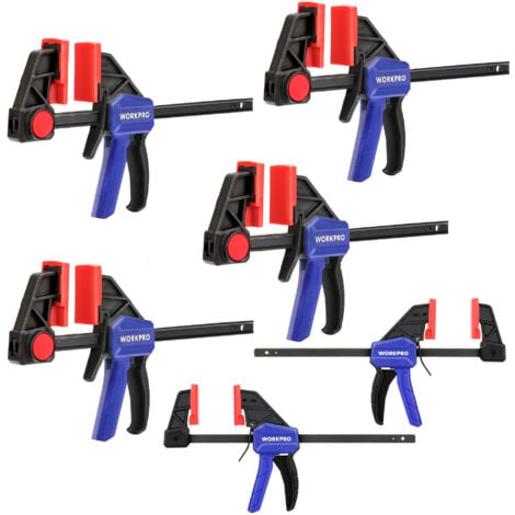 WORKPRO Jeu de 6 Serre-Joints à Libération Rapide, 4 Serres-Joint ...