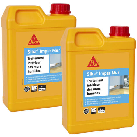 SIKA Pack de 2 Résines Imper Mur pour le traitement des murs intérieurs ...