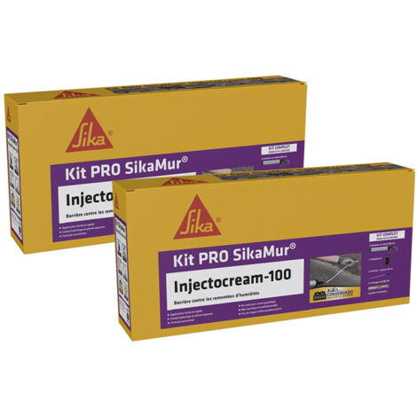 SIKA Pack de 2 Kits SikaMur InjectoCream-100 pour le traitement des ...