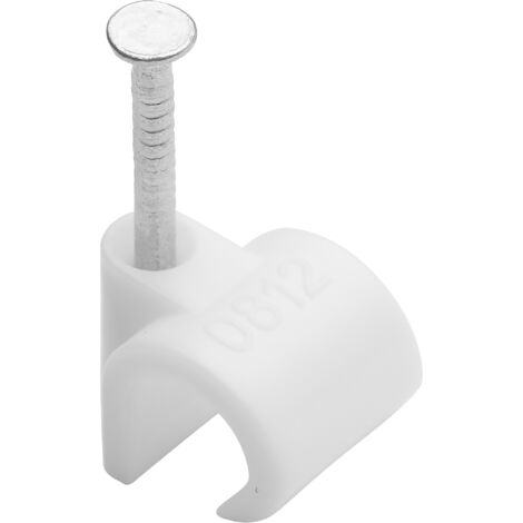 Lot de 50 attaches-fils - Ø8-12mm - L 14mm blanc