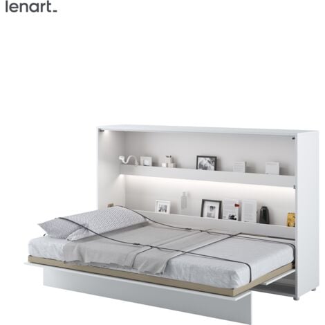 Lenart Lit escamotable BED CONCEPT 05 120x200 horizontal blanc mat