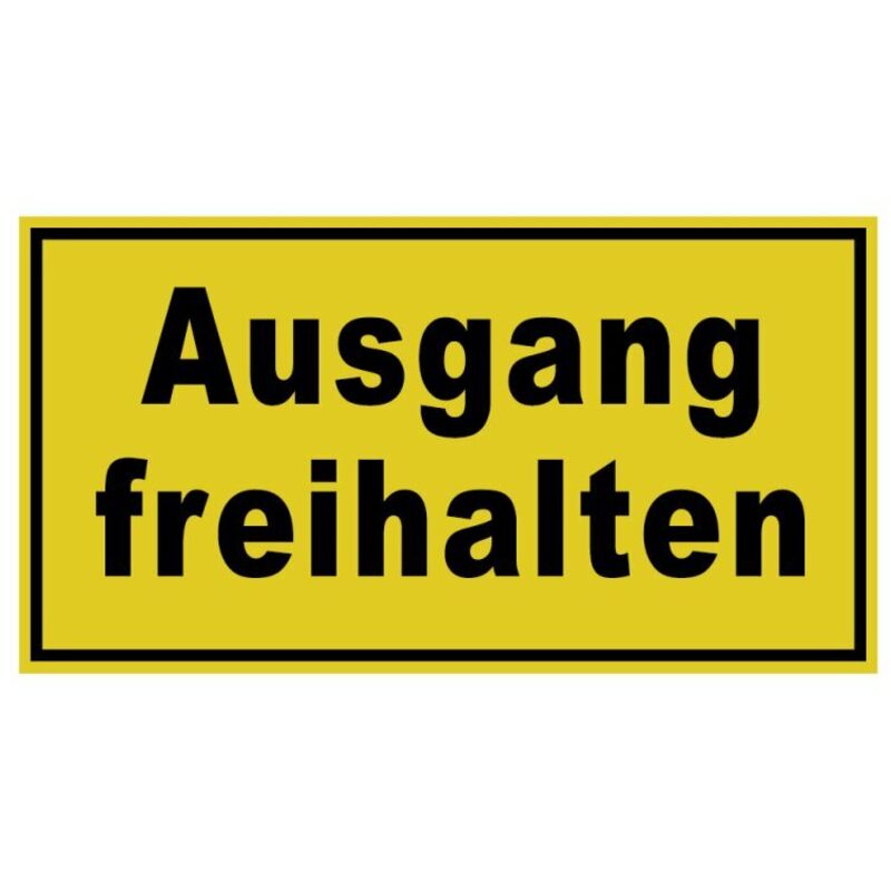 Hinweisschild Ausgang freihalten 250 x 150mm