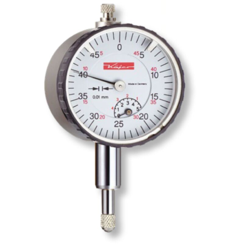 Klein-Messuhren DIN 878 Metallgehäuse mit Stoßschutz 5/0,01 mm Ø40 mm