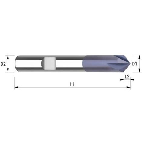 VHM-Entgrater UNI 90° TIALN 6 mm