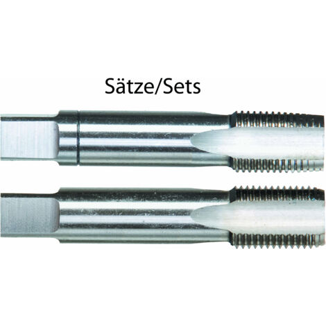 Handgewindebohrer 2-tlg. Satz DIN 2181 HSS-G blank, rechts MF 12 x 1,00