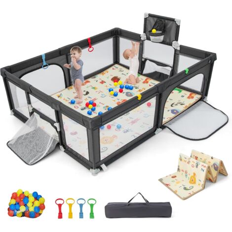 GOPLUS Box per Bambini, 207 x 145 x 68 cm, Grande Recinto con Porte con ...