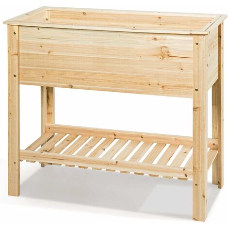 Orto Urbano Rialzato per Piante, Fioriera in Legno, Aiuola Rialzata ...