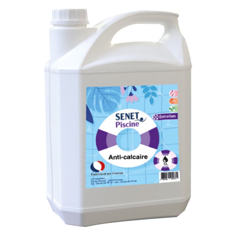 Anti-Calcaire liquide pour piscine - Bidon de 5L - SENET Piscine