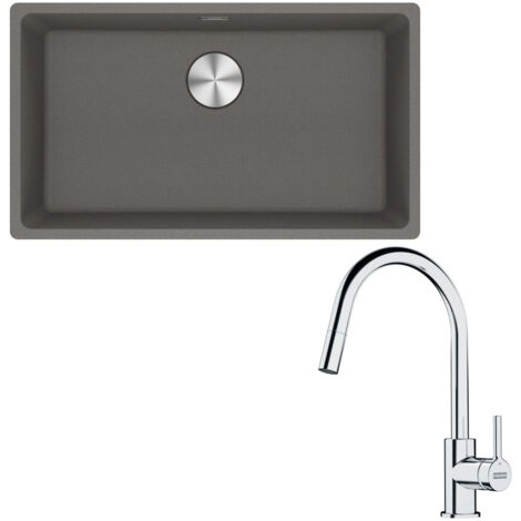 Pack cuve XL Maris Fragranit stone 753 x 433 x 200 mm + mitigeur Lina J ...