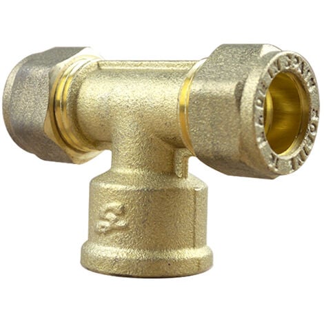 Té bicone 1/2" (15/21) Femelle - Cuivre Ø16 - Arcanaute