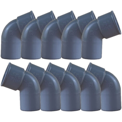 10 coudes PVC 67°30 Mâle/Femelle Ø32 - First Plast
