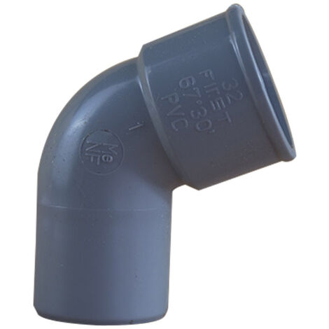 10 coudes PVC 67°30 Mâle/Femelle Ø32 - First Plast
