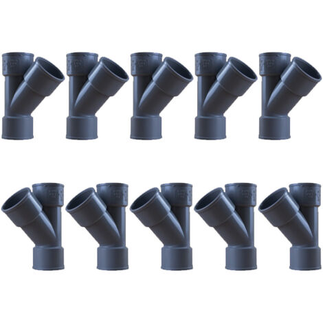 10 culottes PVC 45° Femelle Femelle Ø32 - First Plast
