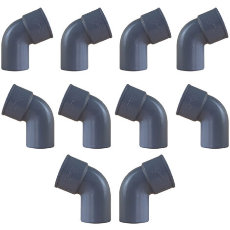 10 coudes PVC 67°30 Mâle/Femelle Ø40 - First Plast
