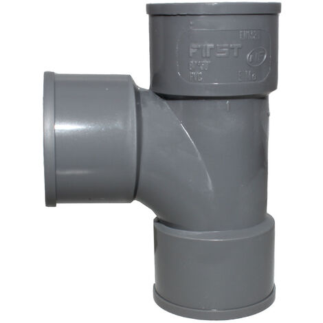 Raccord PVC évacuation Té pied de biche Ø50 mm sanitaire intérieur ...