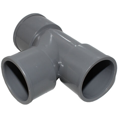 Raccord PVC évacuation Té pied de biche Ø50 mm sanitaire intérieur ...