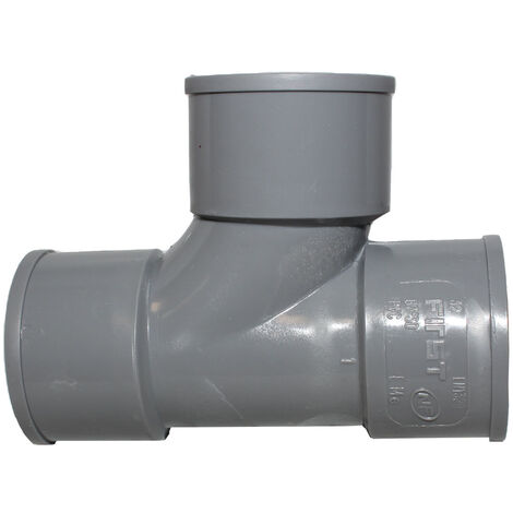 Raccord PVC évacuation Té pied de biche Ø50 mm sanitaire intérieur ...