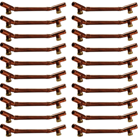 Lot de 20 Poignées élégantes en Cuivre - Entraxe 160 mm - Ø12 - Arcanaute