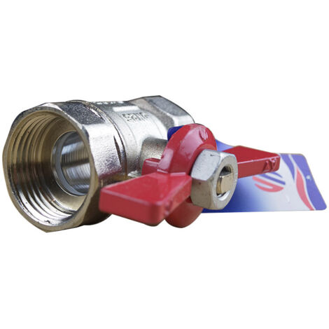 Vanne à sphère PN25 NILE ACS Manette Papillon rouge Femelle/Femelle 1 ...