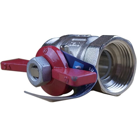 Vanne à sphère PN25 NILE ACS Manette Papillon rouge Mâle/Femelle 1" (26 ...