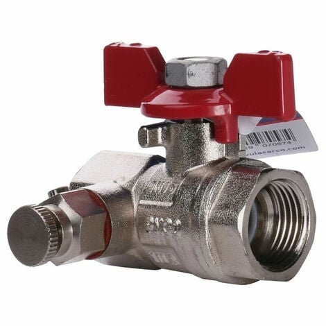 Vanne à sphère PN30 SENA ACS Manette Papillon rouge Femelle/Femelle 3/4 ...