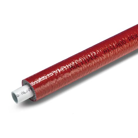 Tube Multicouche MULTIPEX isolé 6 mm - Ø20x2,0 Rouge - 100 mètres