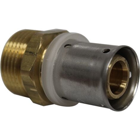 Raccord multicouche à sertir droit mâle (20/27) 3/4" - Ø20x2,0 - MULTIPEX