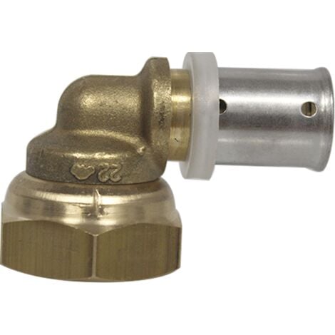 Coude multicouche à sertir écrou libre femelle (20/27) 3/4" - Ø16x2,0 - MULTIPEX