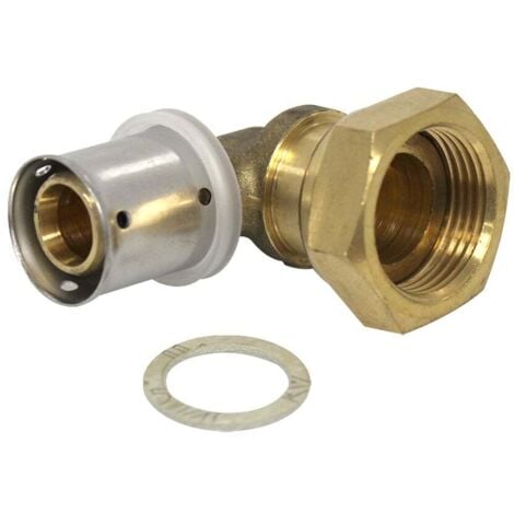 Coude multicouche à sertir écrou libre femelle (20/27) 3/4" - Ø20x2,0 - MULTIPEX
