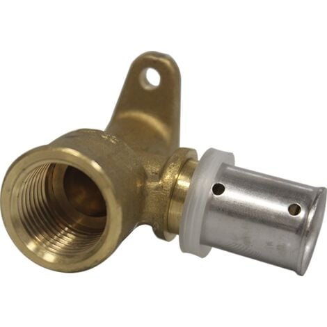 Coude applique multicouche à sertir (15/21) 1/2" - Ø16x2,0 - MULTIPEX