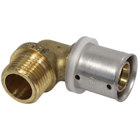Raccord multicouche à sertir coude mâle (15/21) 1/2" - Ø20x2,0 - MULTIPEX