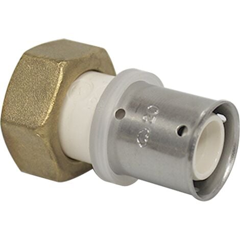 Raccord multicouche PPSU à sertir femelle écrou libre (20/27) 3/4" - Ø20x2,0