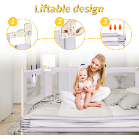 Bettgitter,Rausfallschutz,Bettgitter für Kleinkinder,luftiges Netz ...