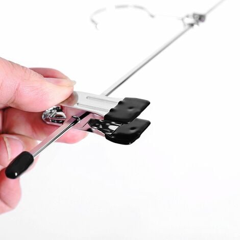50 Stück Hosenbügel,Klemmbügel mit rutschfest Clips,Rockbügel