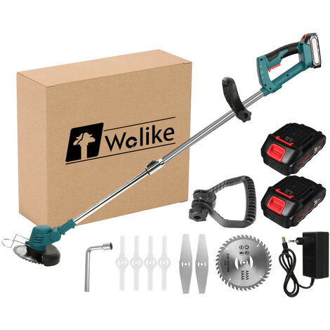 Akku-Trimmer 36V L.135 cm blau 10000mAh 2 Akkus