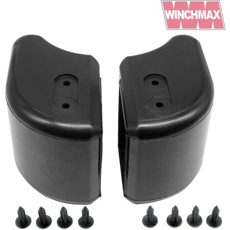 Pair of Bumper End Caps with push stud fit for Land Rover Defender 90 ...