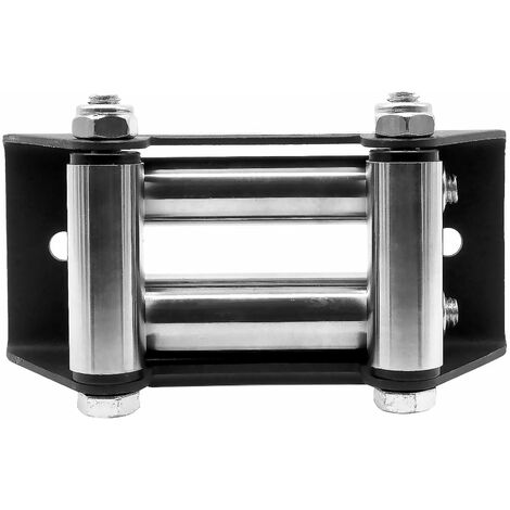 Roller Fairlead, Small, Military Grade Matt Black. Stainless Steel Rollers.