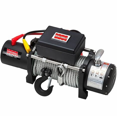 13,500lb (6,123kg) 12v Military Grade Winch. 26m x 9.5mm Steel Rope ...