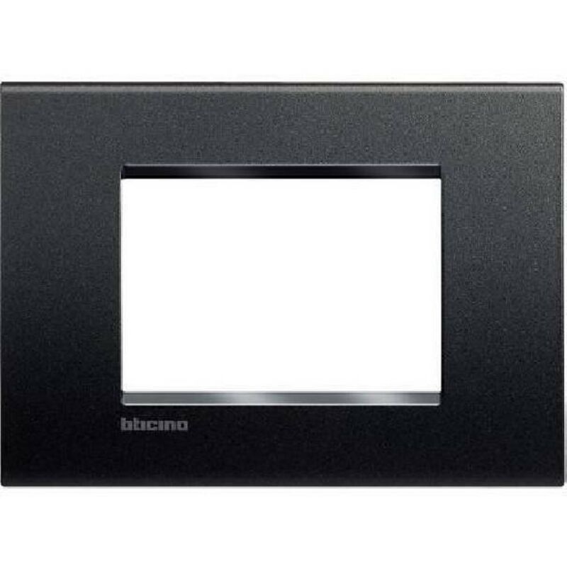 BTICINO LNA4803AR - Placca Quadra 3 Moduli - Antracite - LivingLight